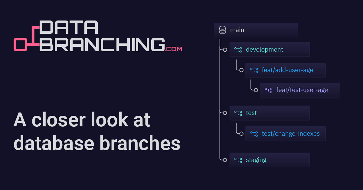 GitHub - databranching/databranching: A closer look at database branches